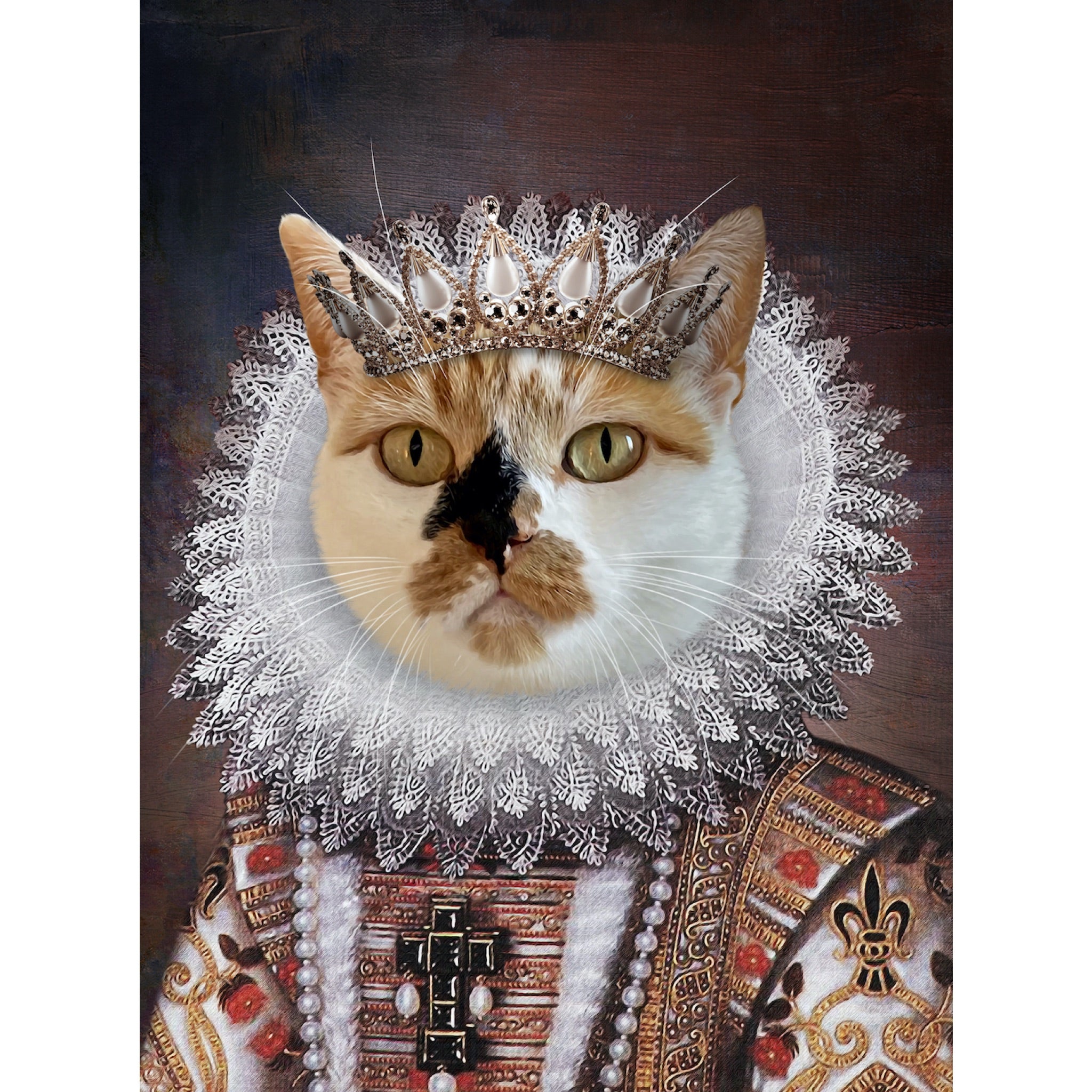 Poster REINE RENAISSANCE - Portrait d'animal personnalisé Royalesse