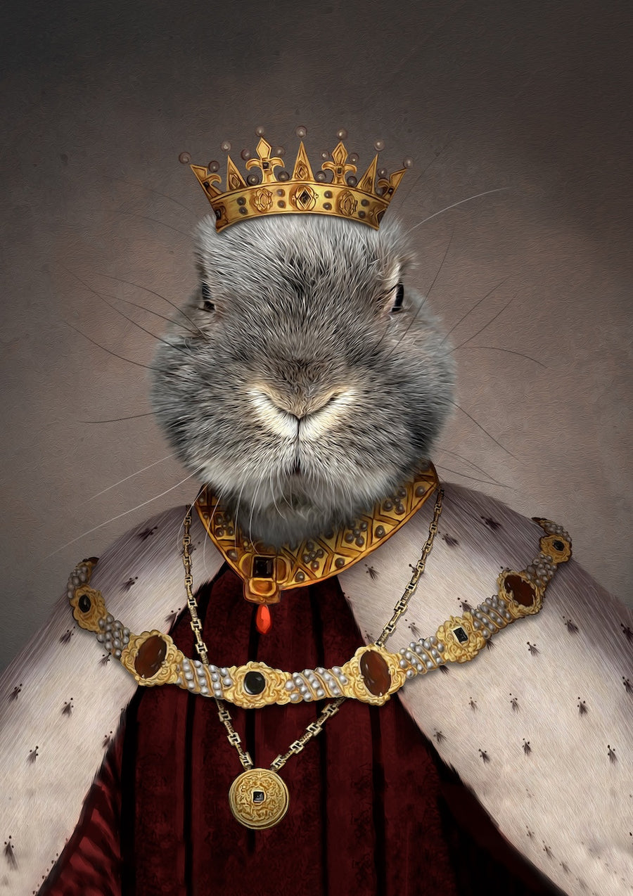 Poster ROI COURONNE - Affiche personnalisée chien ou chat Royalesse
